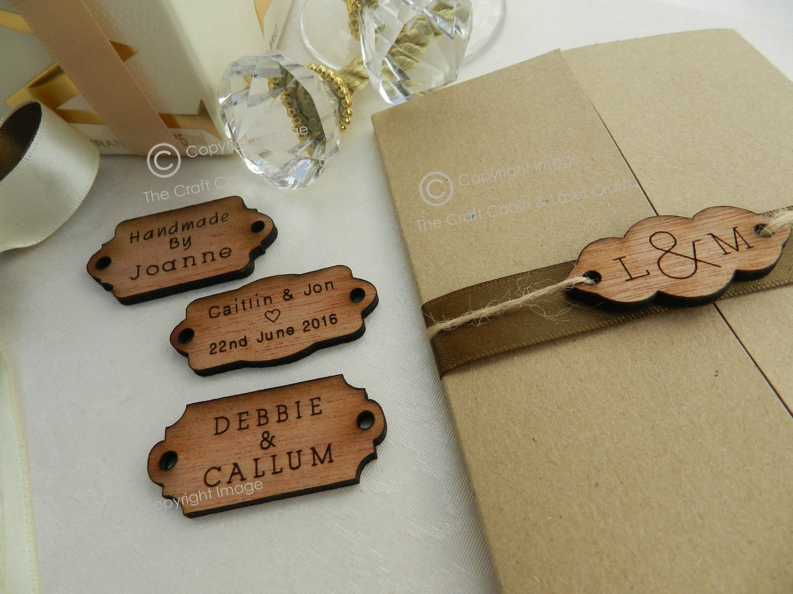 Personalised Wooden Tags Invitations Favours Crafts | Etsy