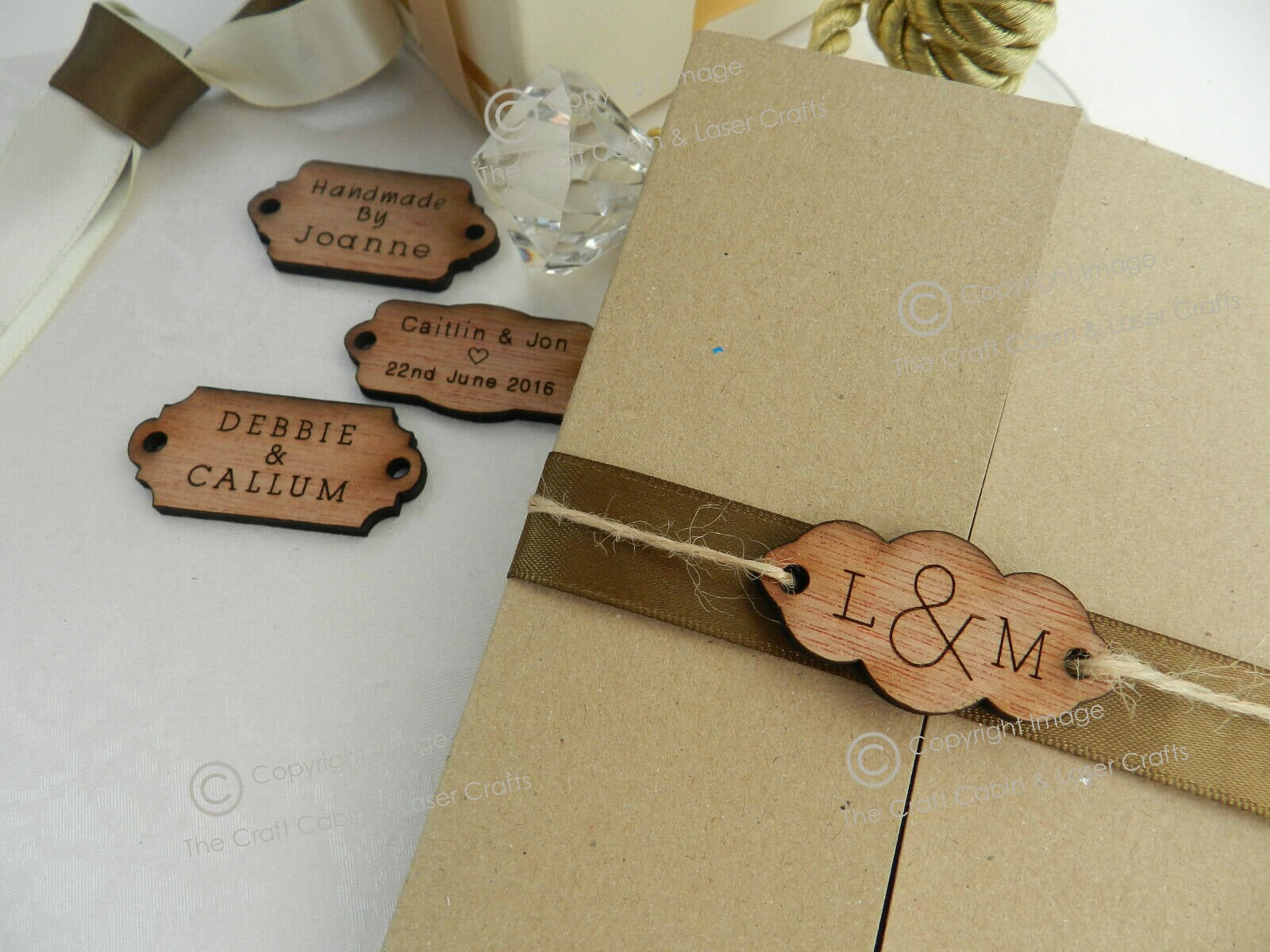 Personalised Wooden Tags Invitations Favours Crafts | Etsy