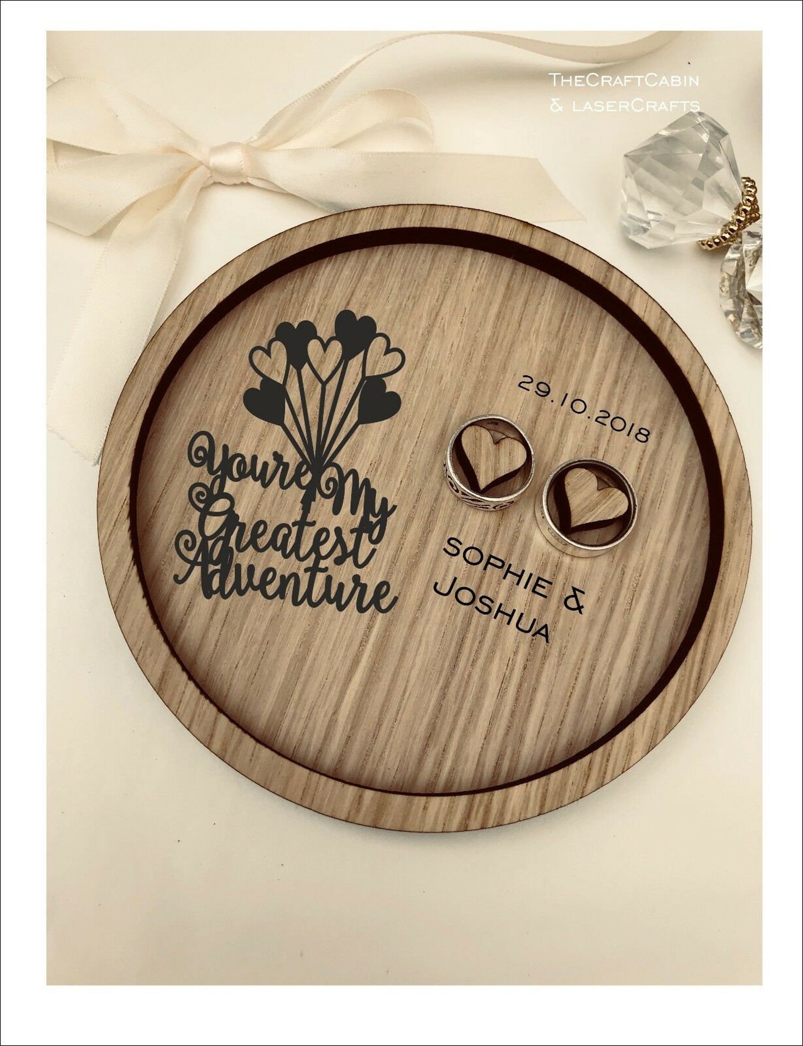 Wedding Ring Bearer Pillow Tray Dish Plate: Personalised | Etsy