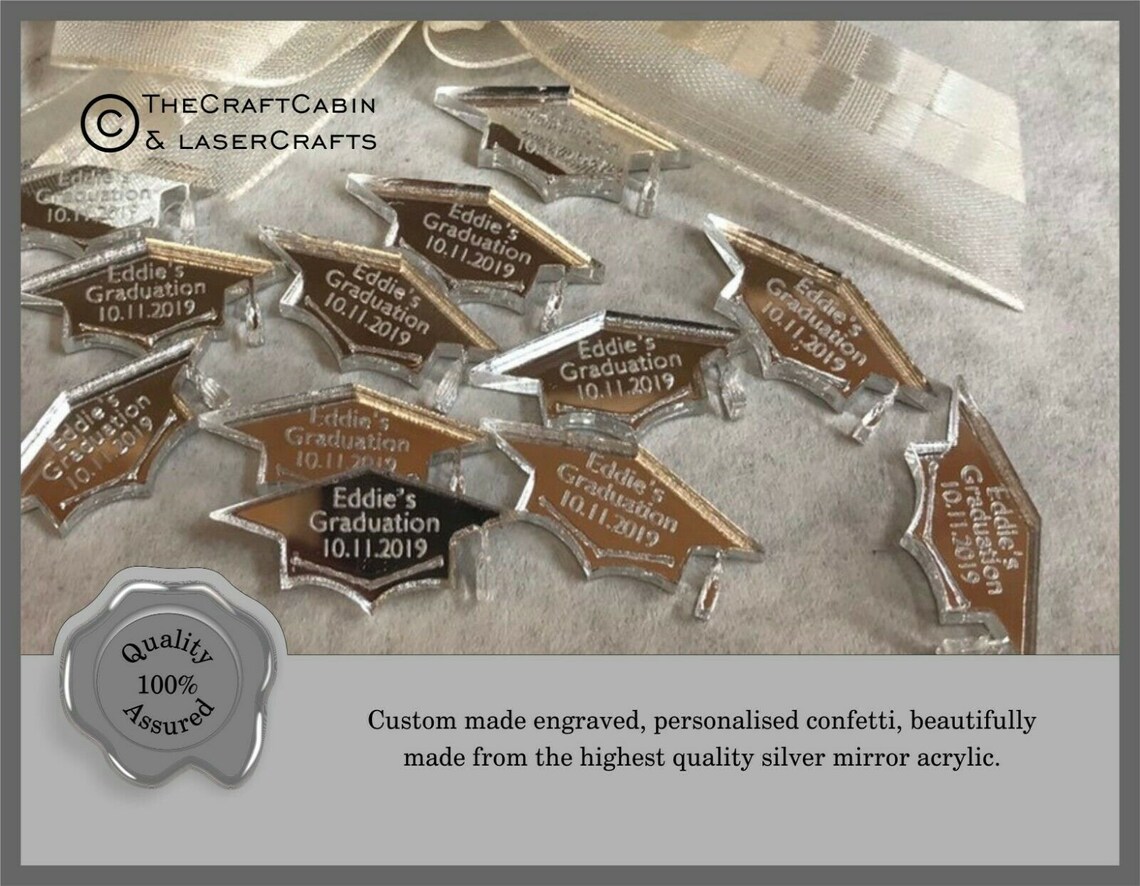 Graduation Cap Custom Confetti Personalised Table Decor Party - Etsy