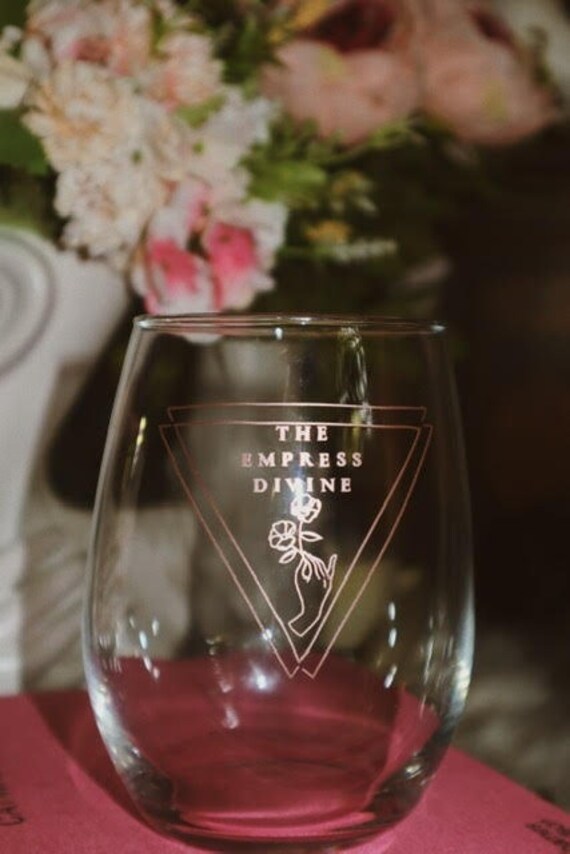 The Empress Divine Wine Glass | Etsy
