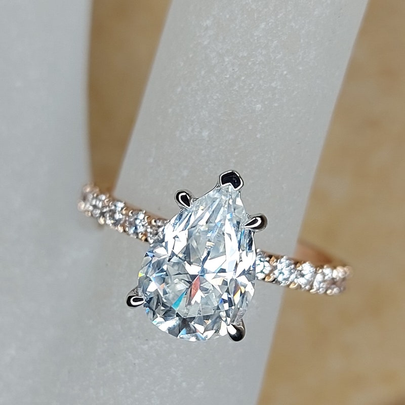 Pear Engagement Ring - Etsy