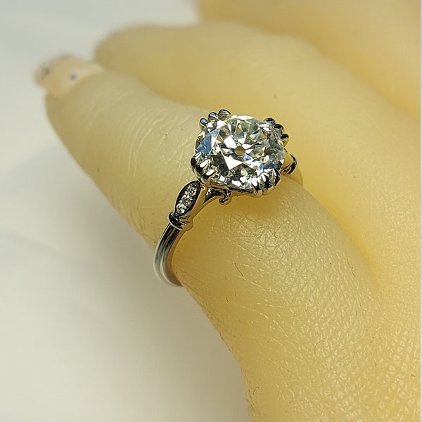 Old Mine Cut Engagement Ring - Etsy