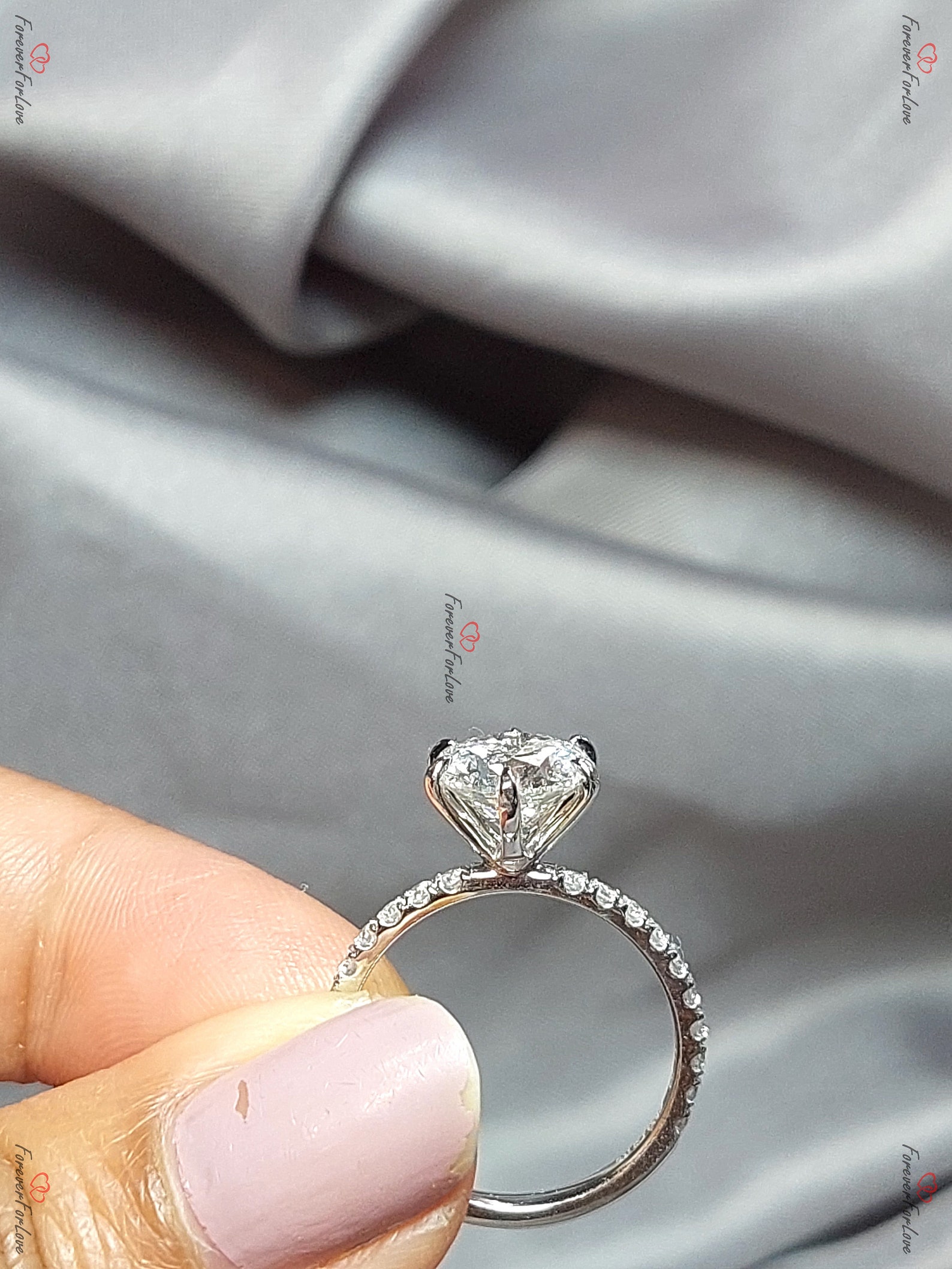 2CT Certified Lab Created Brilliant Cut Diamond Engagement - Etsy