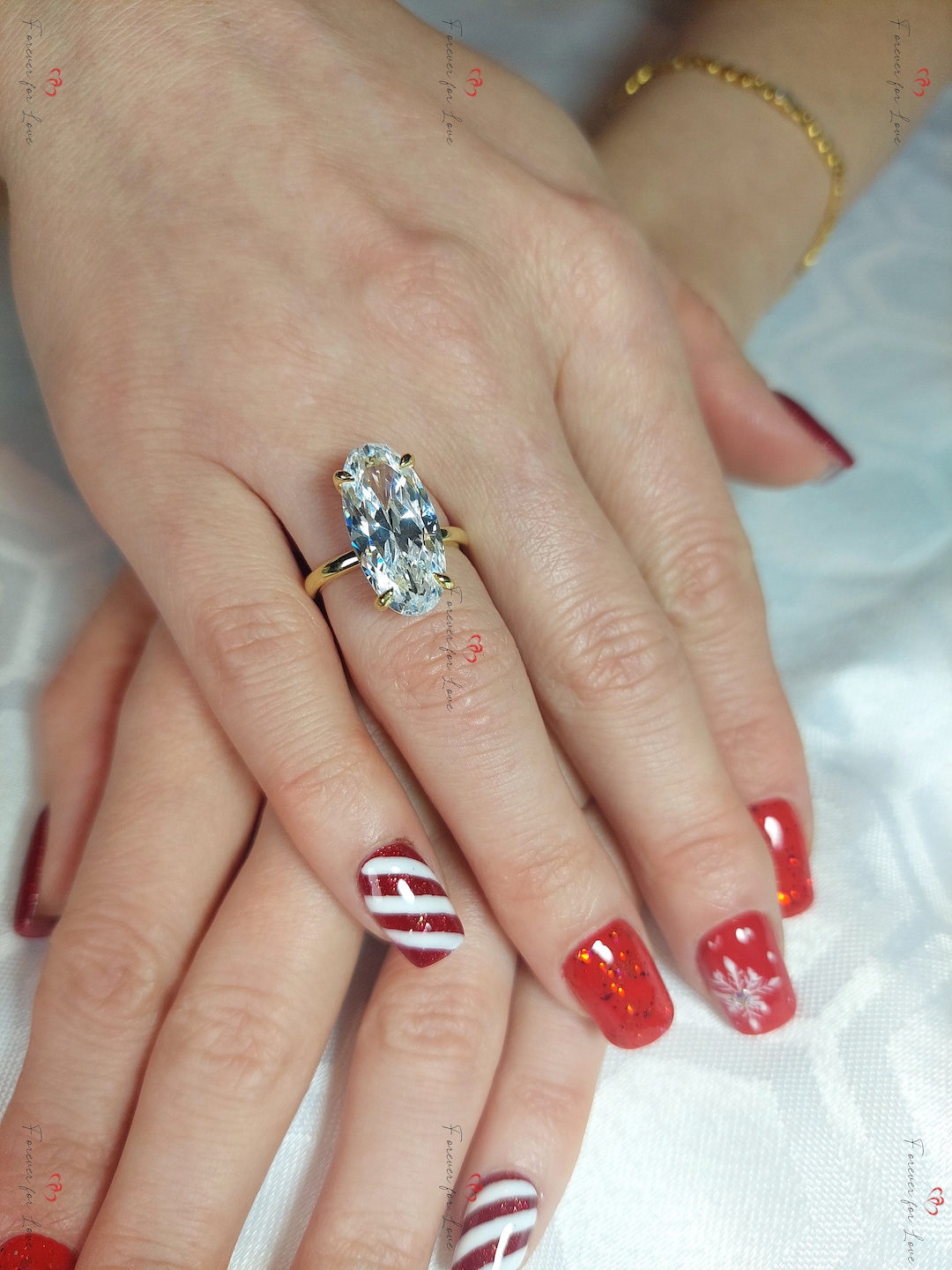 Vintage Oval Engagement Ring, 15*8mm Moval Old Mine Cut Moissanite ...