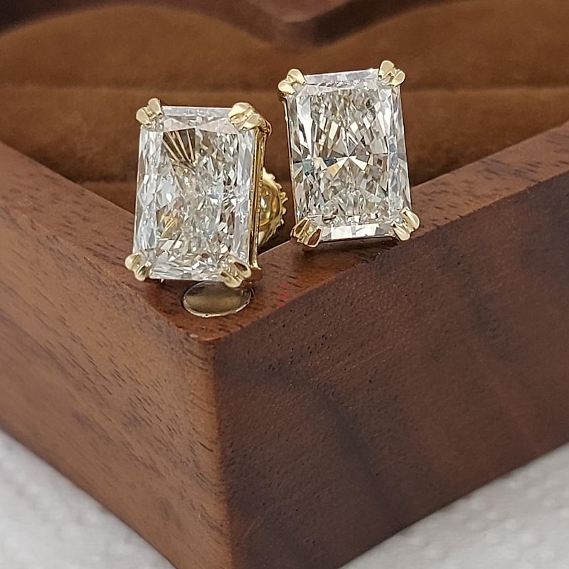 Radiant Lab Grown Earrings - Etsy