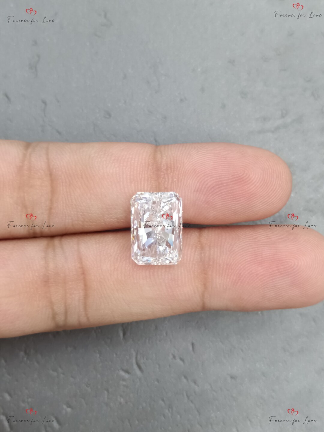 10ct Radiant Cut Lab Diamond / E Color Lab Grown Diamond Loose ...