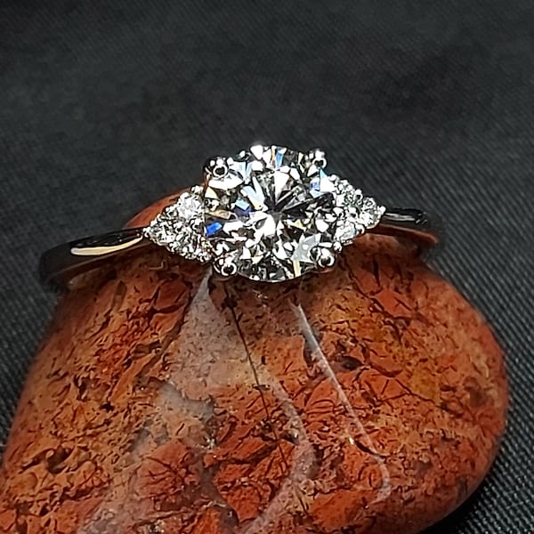 Lab Created Diamond Engagement Ring - Etsy