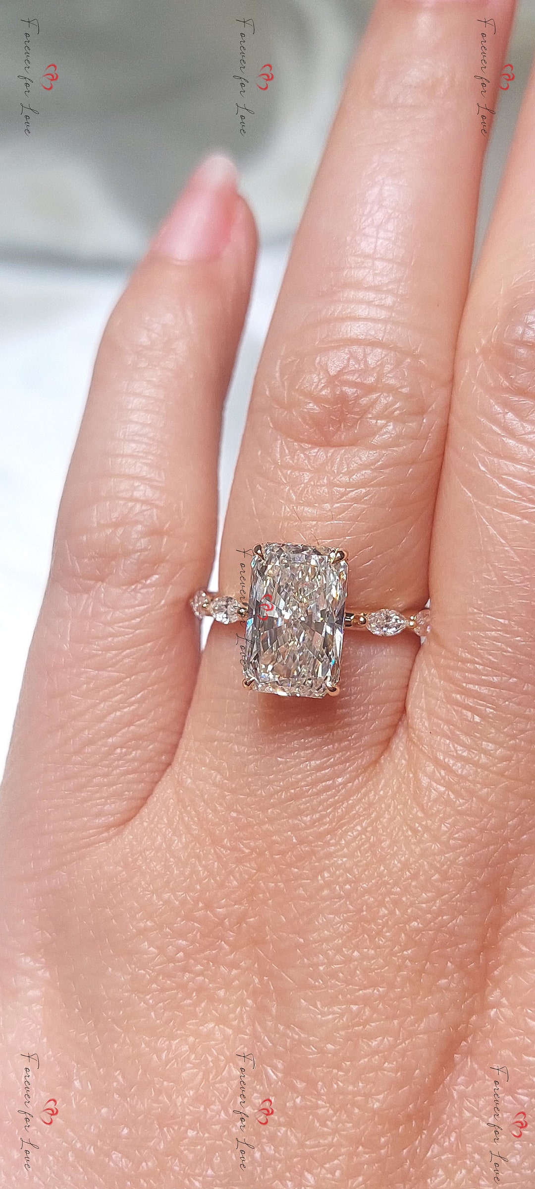 IGI Certified 3.5 Ct 14K White Gold Radiant Cut E, VVS2 Diamond Engagement Ring - Solitaire Lab ...