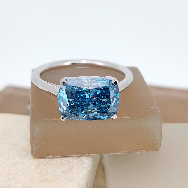 Blue Lab Created Diamond - Etsy