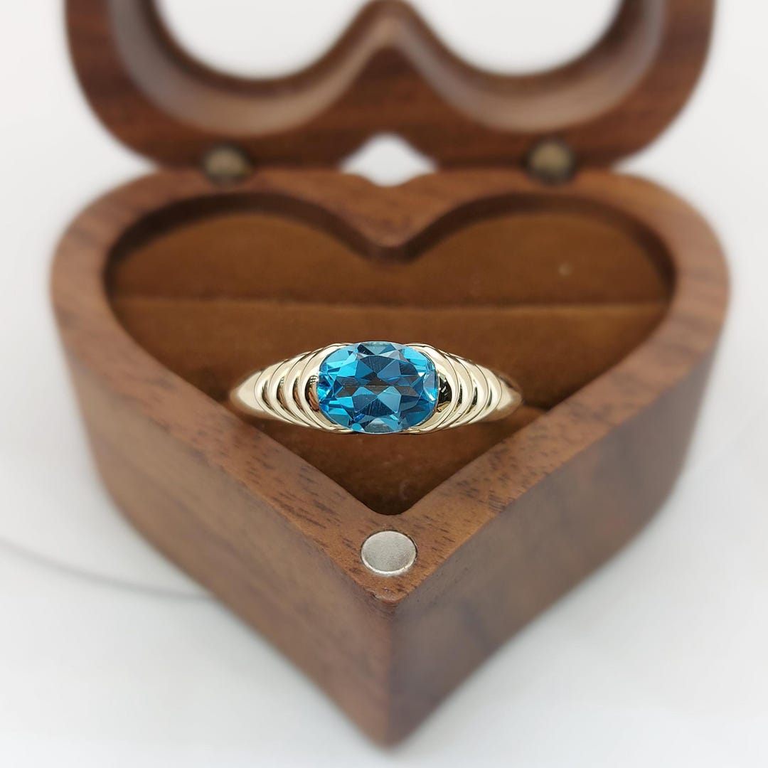 14k Gold Birthstone Signet Ring, Statement Ring for Women, Heirloom ...