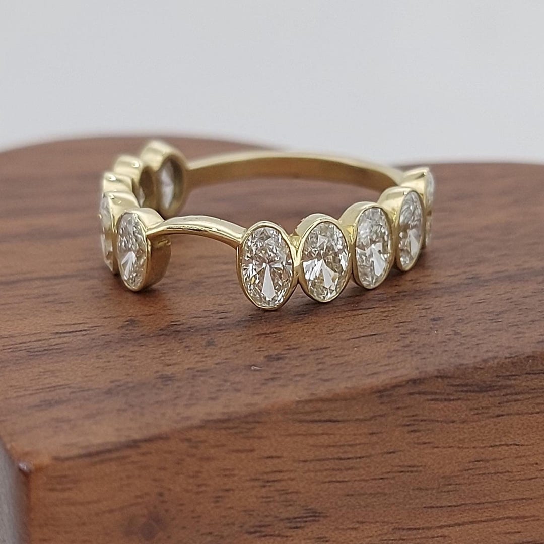 Custom Stacking Ring for Low-setting Engagement Ring Open Wedding Band ...