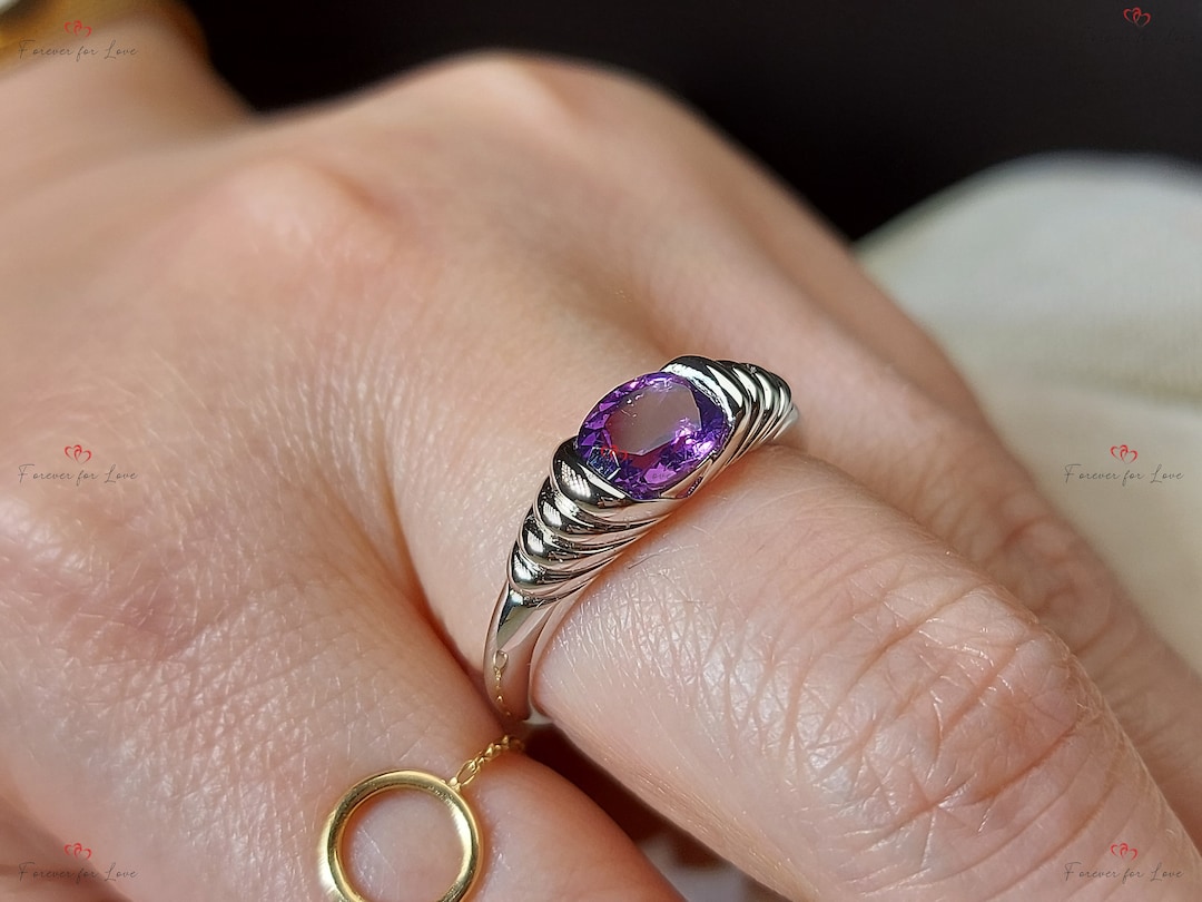 14k Gold Birthstone Signet Ring / Statement Ring for Women / Heirloom ...
