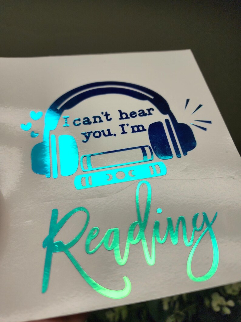 I Can't Hear You, I'm Reading Bumper Sticker: Audiobook Lover, Handmade ...