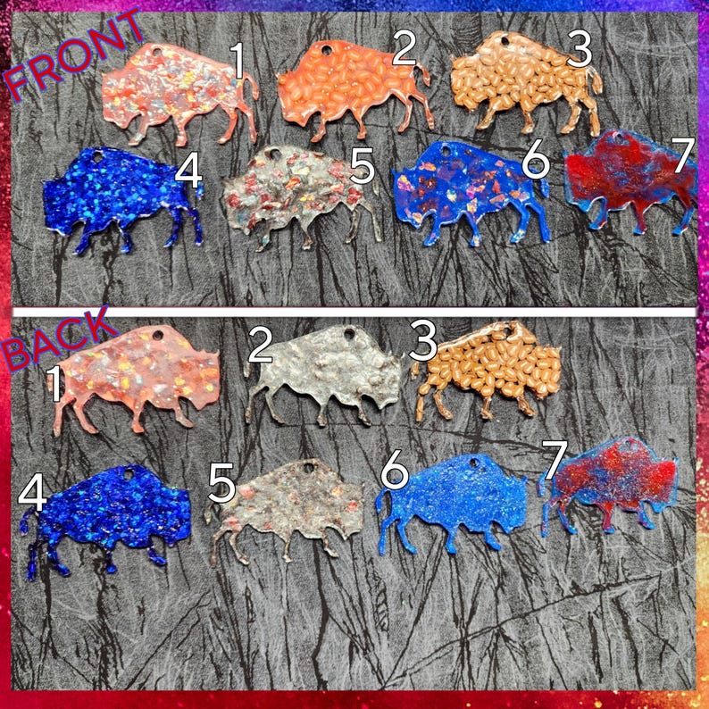 CUSTOM BUFFALO BILLS Keychains, Holographic, Christmas Ornaments, Team ...