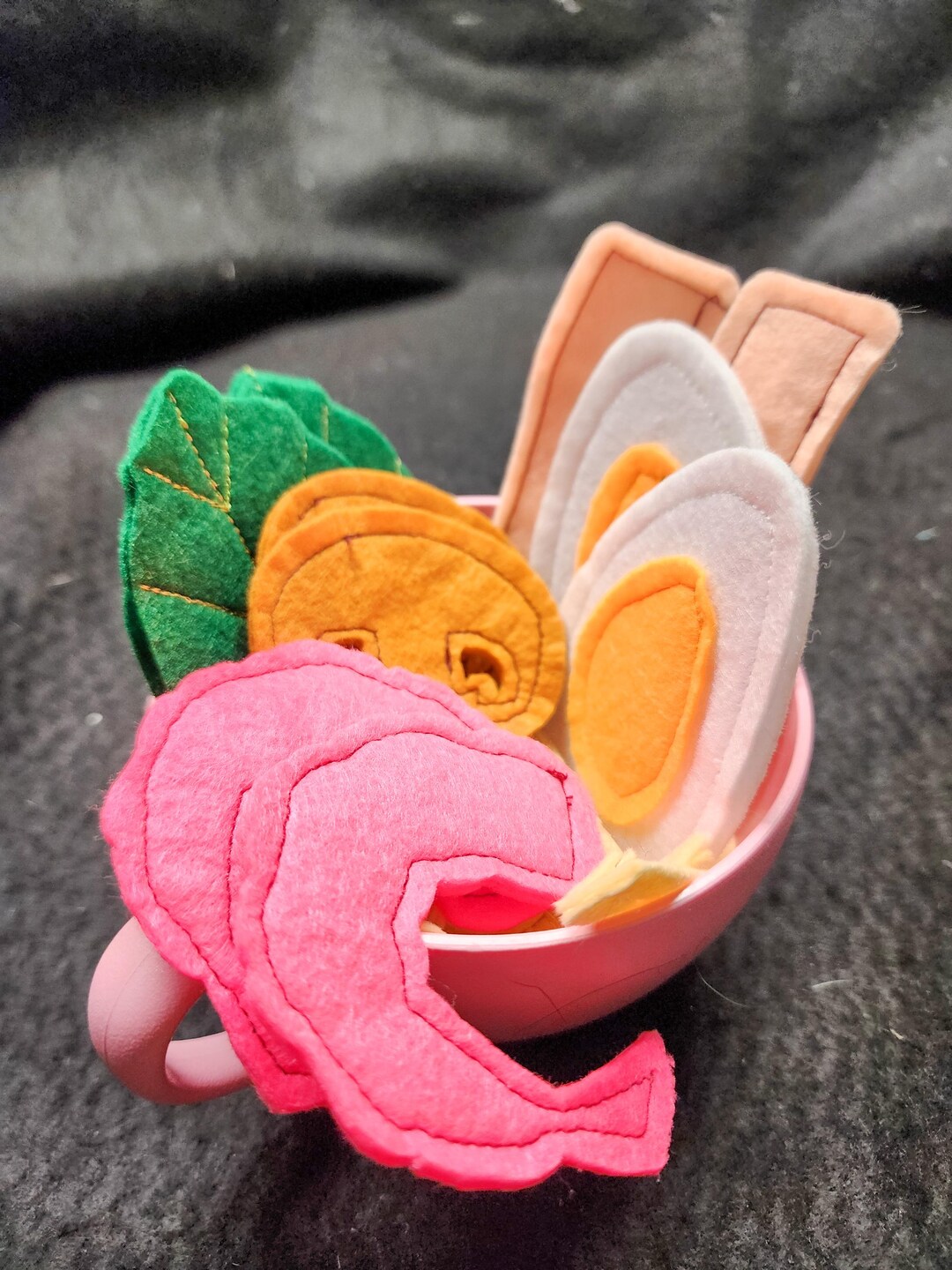 Felt Ramen Noodle Set, Pork, Shrimp, Greens, Egg, Noodles, Mushrooms - Etsy