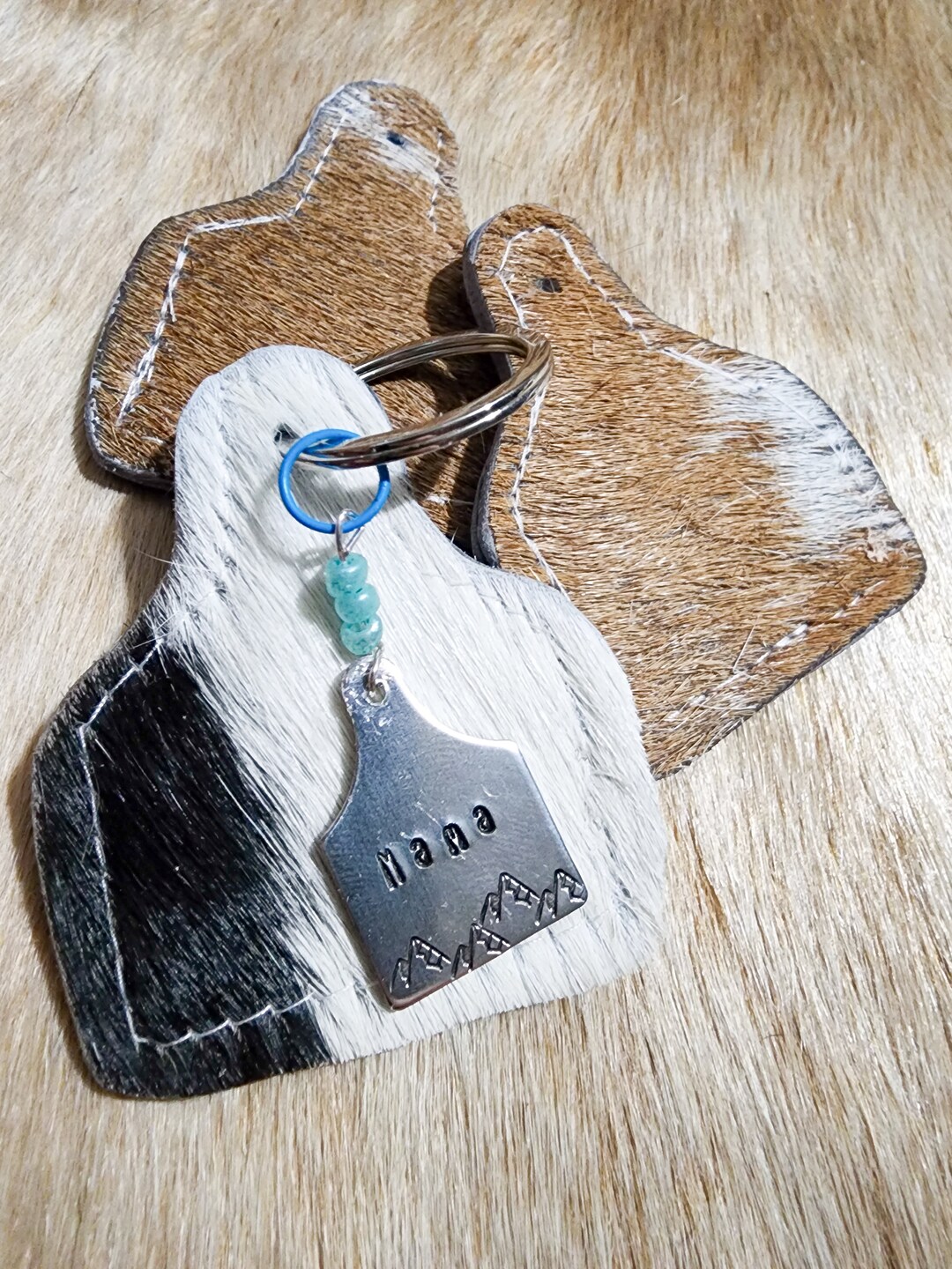 Genuine Cowhide Keychain, Available With Initial Branding OR Stamped ...