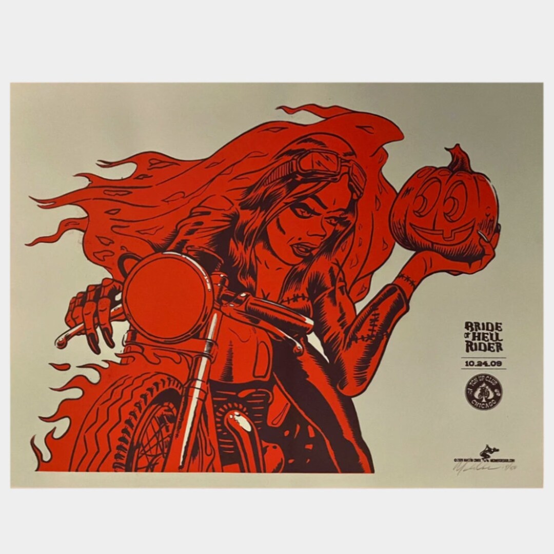 Bride of Hell Rider (2009) Limited Edition Silkscreen Poster - Etsy