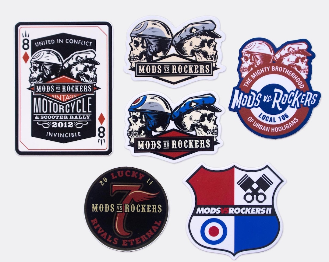 MODS Vs ROCKERS Chicago Archives Sticker Pack - Etsy