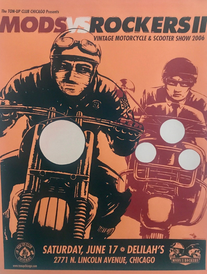MODS Vs ROCKERS Chicago 2006 Silkscreen Poster - Etsy