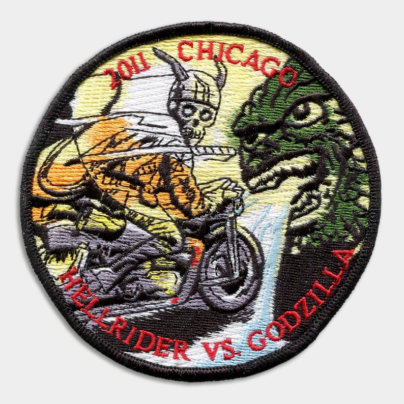 Hell Rider Vs. Godzilla Chicago 2011 Embroidered Jacket Patch - Etsy