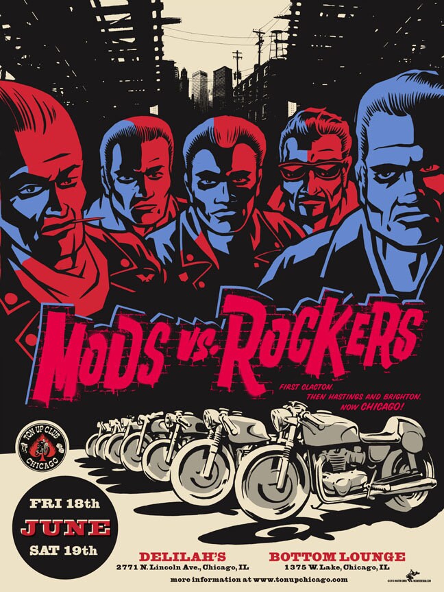 MODS Vs ROCKERS Chicago 2010 rockers Poster - Etsy