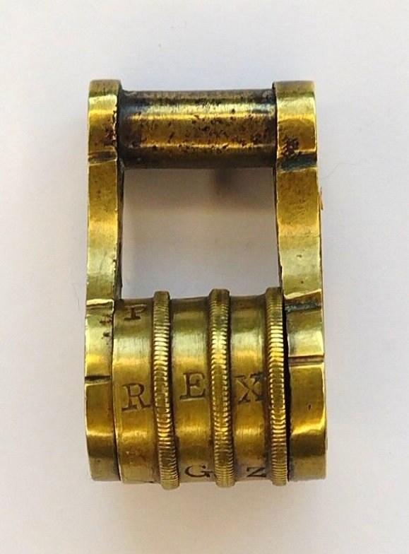 Miniature Antique Brass Combination Padlock, Combination Lock - Etsy
