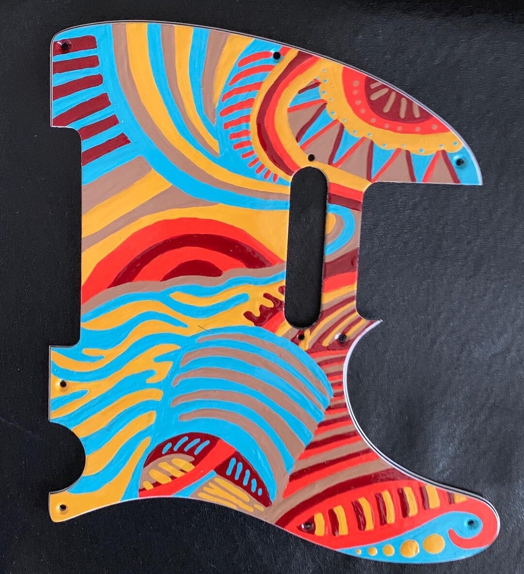 Sue’s Hand-painted Telecaster Pickguard - Trippy 2 - Etsy