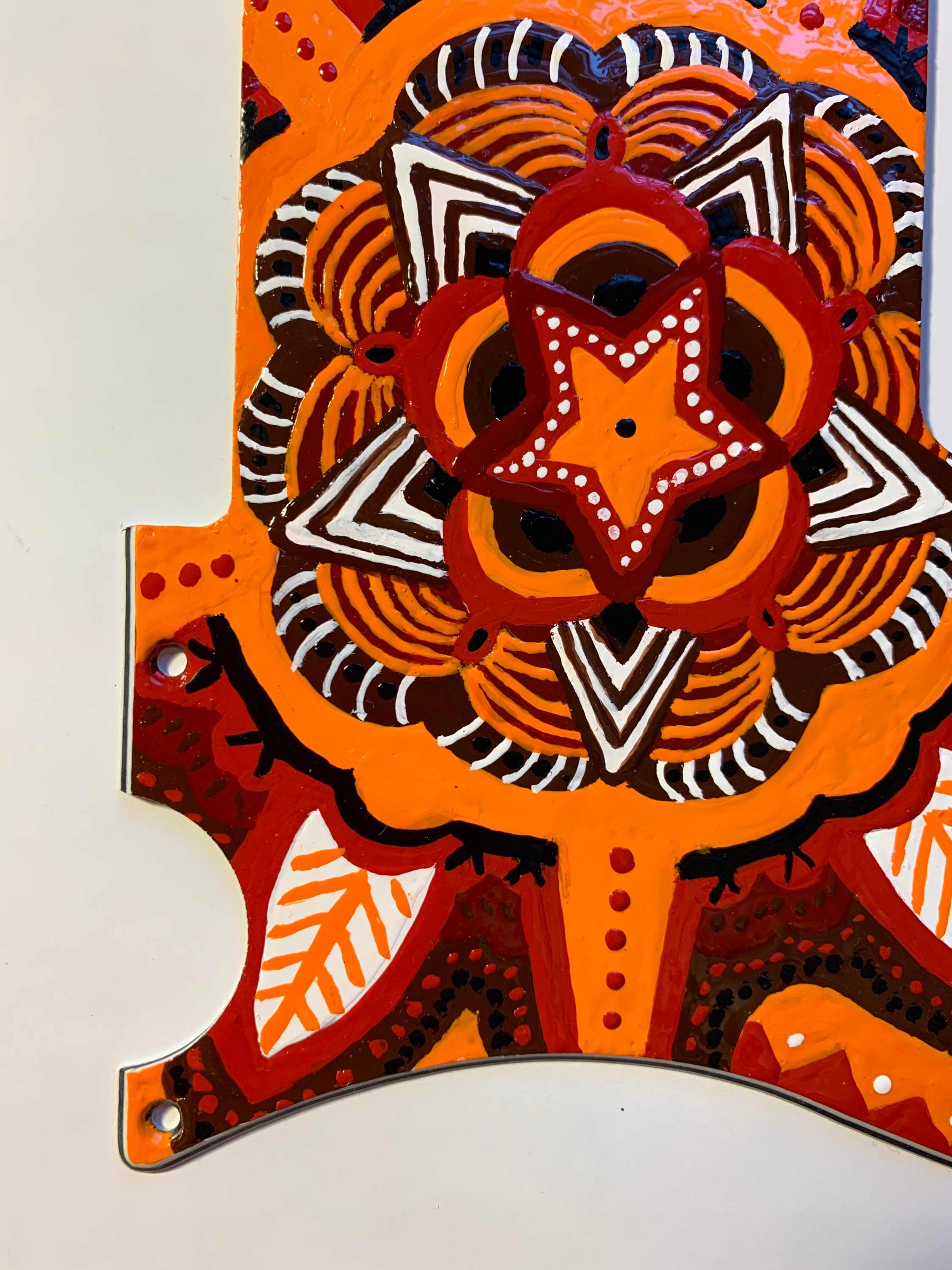 Sue’s Hand-painted Telecaster Pickguard - Star Mandala - Etsy