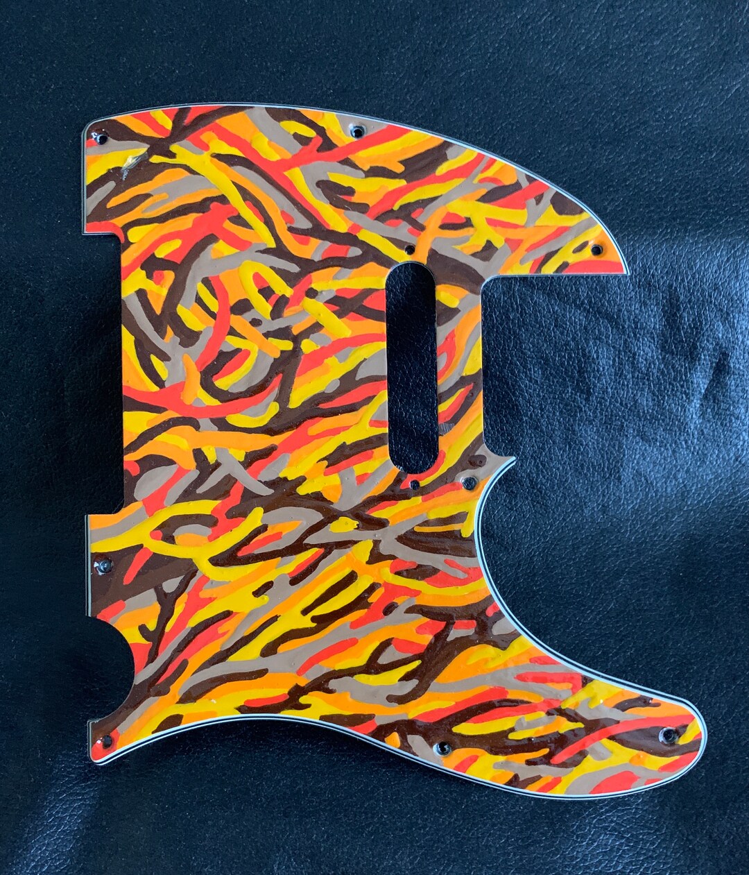 Sue’s Hand-painted Telecaster Pick Guard - Fire - Etsy