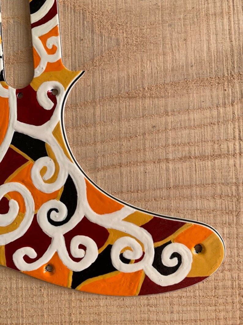 Sues Hand-painted Telecaster Pick Guard Curlicues - Etsy