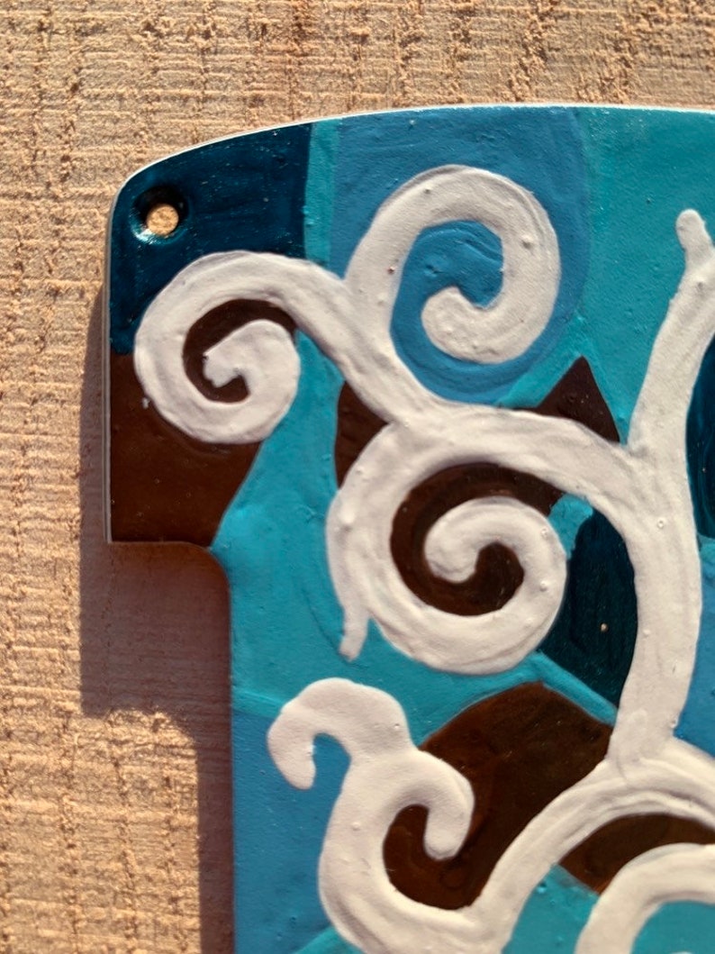 Sue’s Hand-painted Telecaster Pick Guard -blue Curlicues - Etsy