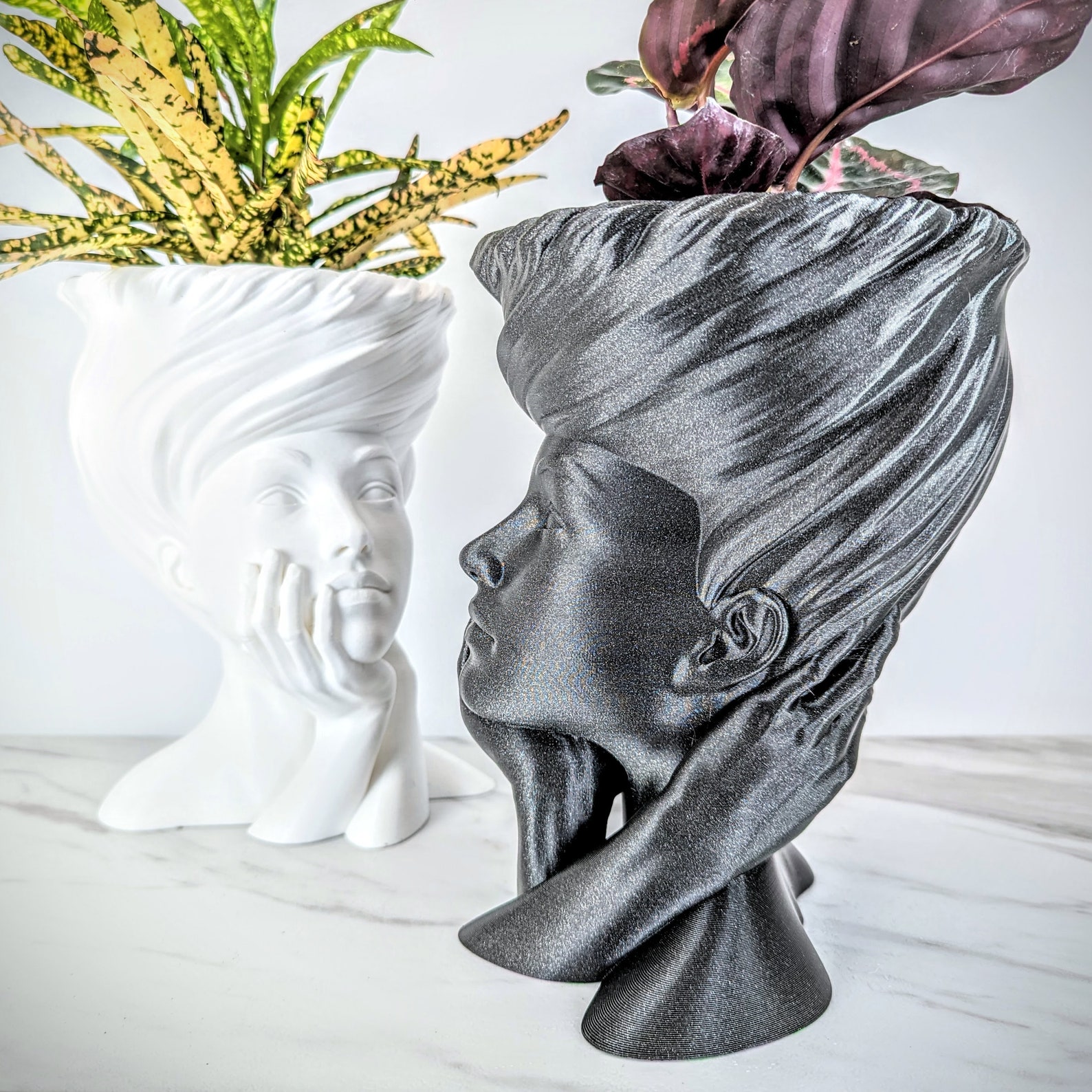 Woman Goddess Head Planter - Indoor Medusa Face Planter -flower Pot ...