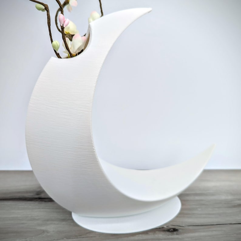 Modern Lunar Vase, Large Crescent Moon Vase, Witchy Home Decor, Gothic ...