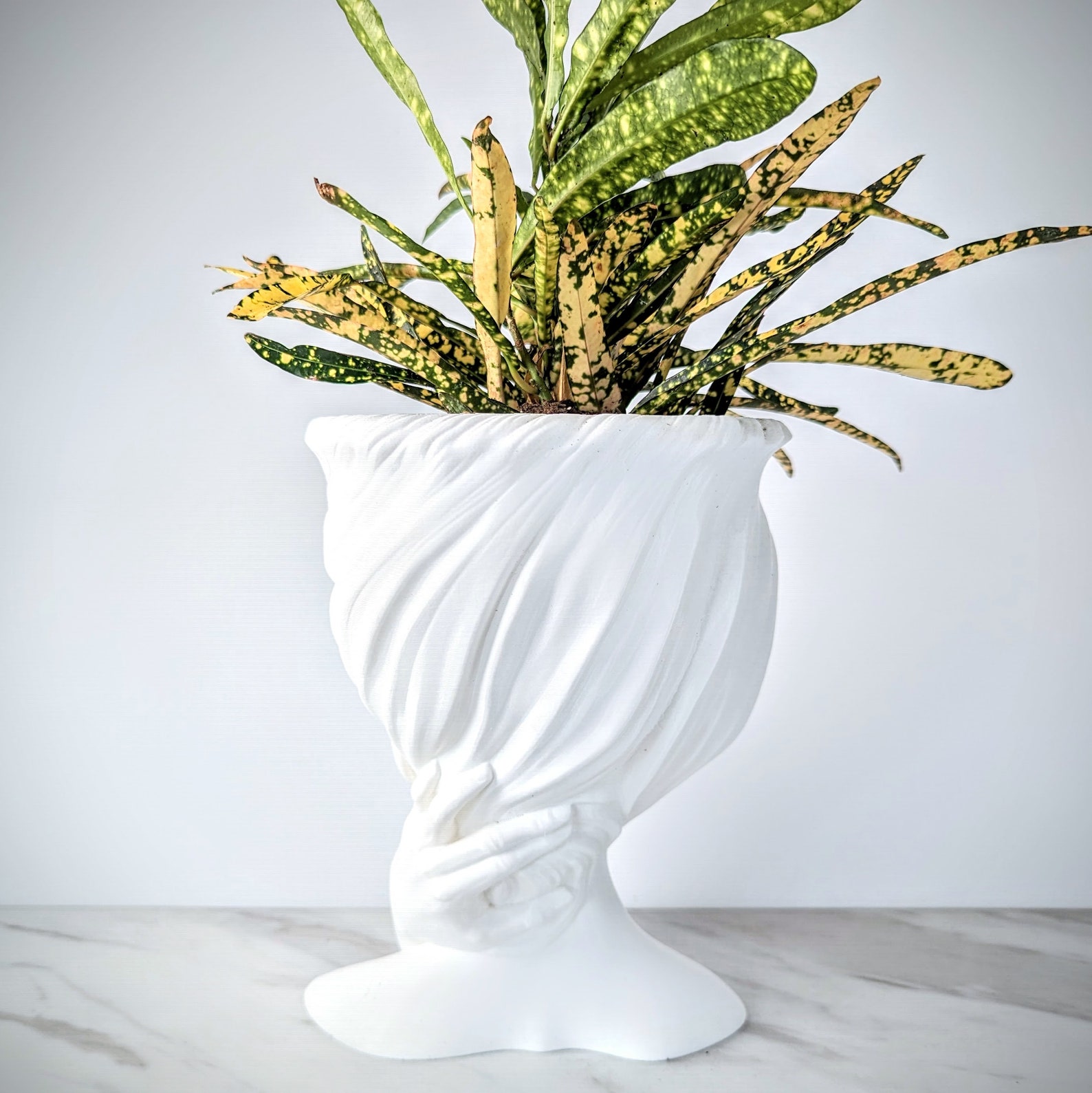 Woman Goddess Head Planter Indoor Medusa Face Planter flower Pot Unique ...