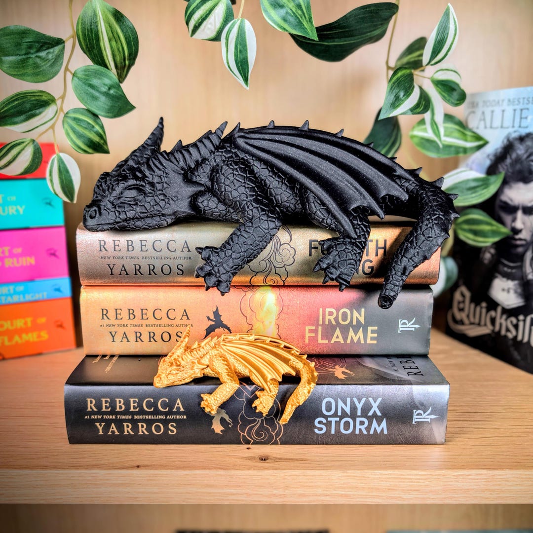 Buy Dragon Bookshelf Decor, Fourth Wing Accessory, Book Lover Gifts ...