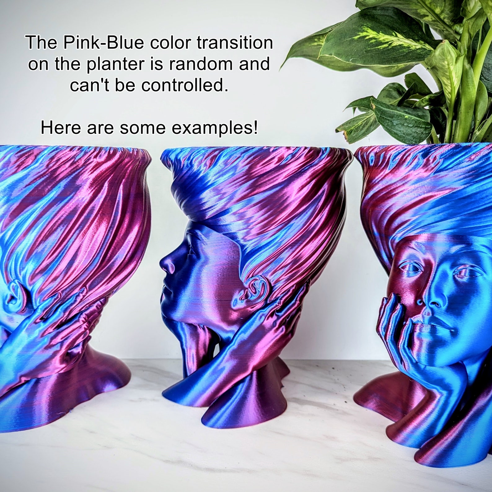 Woman Goddess Head Planter Indoor Medusa Face Planter flower Pot Unique ...