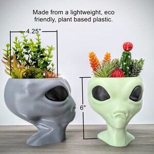 Alien Planter - Alien Bust Plant Pot - Scifi Indoor Planters - Space ...