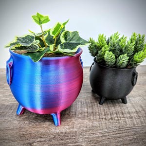 Cauldron Planter - Halloween Decorations - Fall Decor - Witchy Plant ...