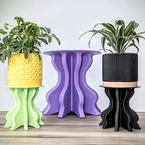 Curvy Plant Stand for Indoor Plants, Plant Pot Table, Plant Holder ...