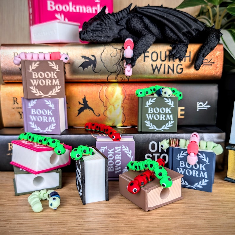 Bookworm Fidget, Book Lover Gift, Gifts for Her, Booktok, Bookish Decor ...