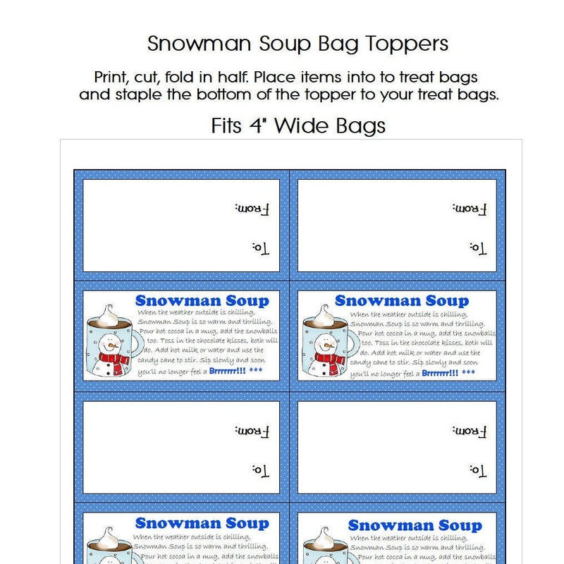 Snowman Soup - Etsy
