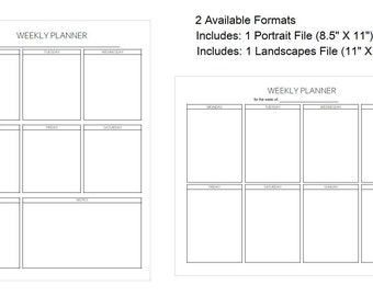 Leopard Print Weekly Planner Instant Download 4 Colors - Etsy