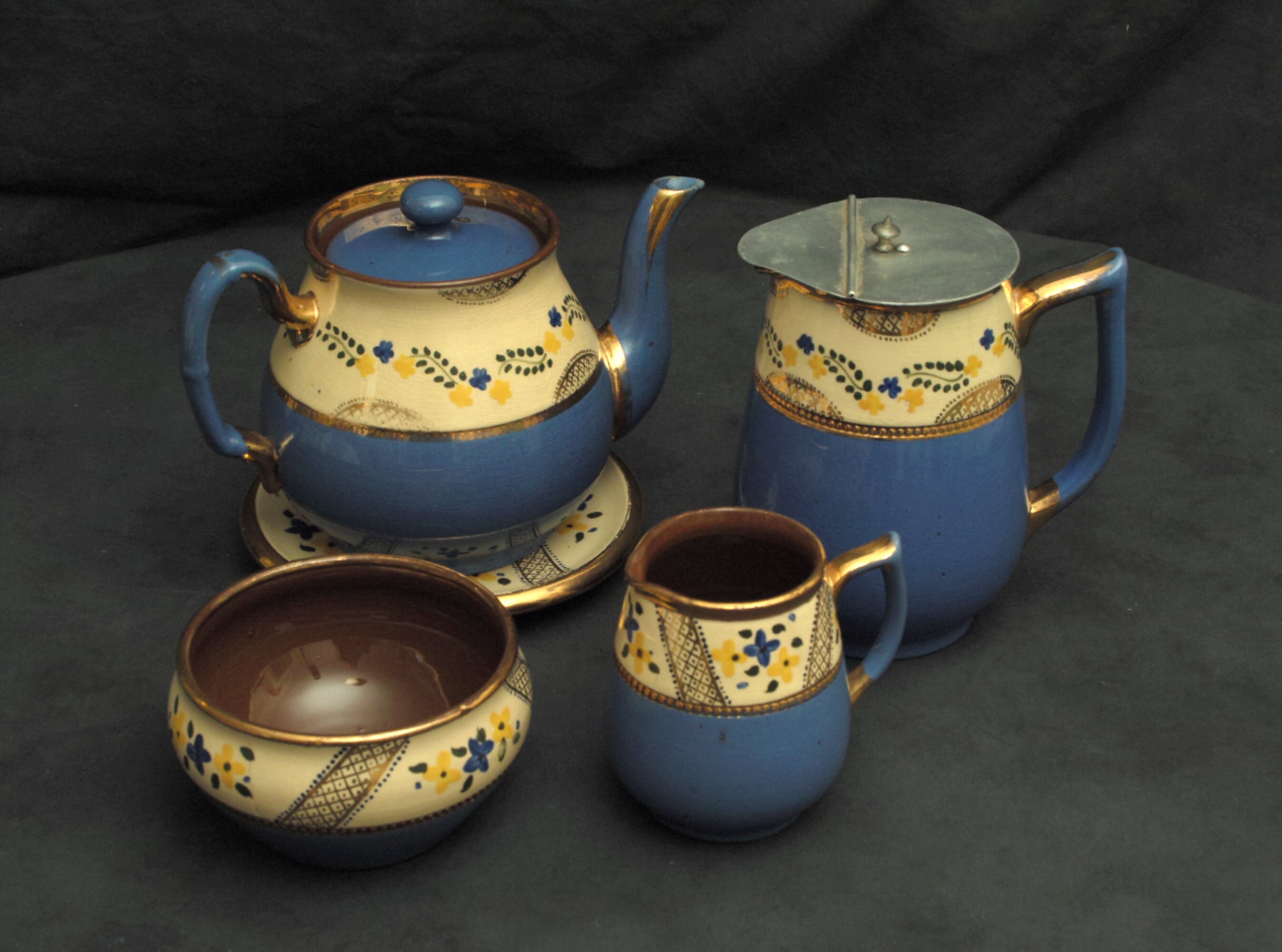 1910s Edwardian Handpainted Earthenware Tea Set - Etsy UK