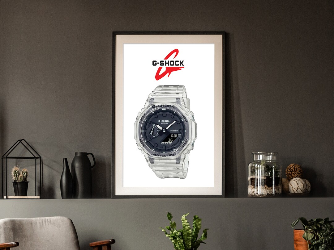 G-shock Jellyfish Skeleton Poster | Transparent Casio Watch Wall Art ...