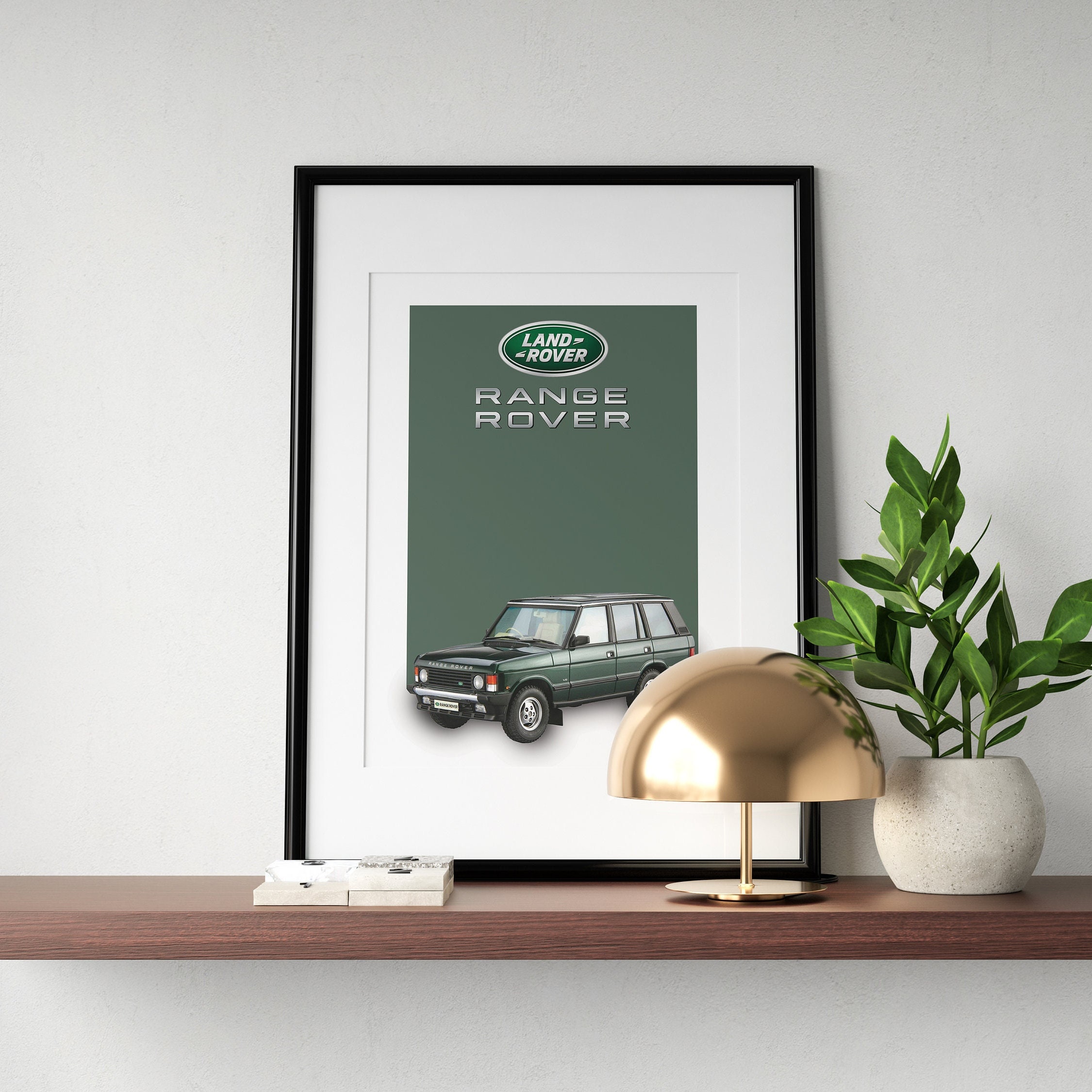 Range Rover Poster | Classic SUV Car Art | Vintage Range Rover Wall ...