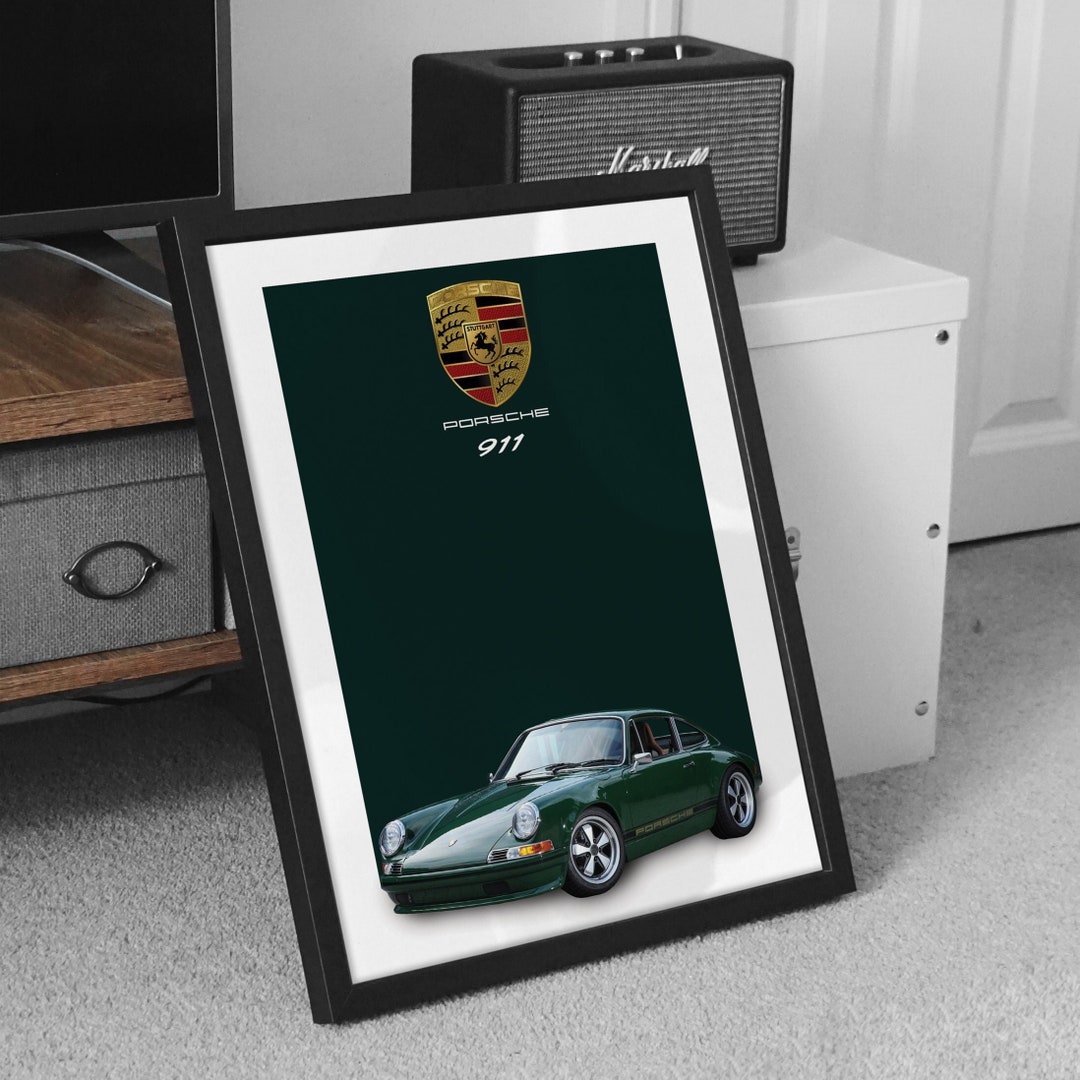 Porsche 911 964 Poster | Classic Sports Car Wall Art | Vintage Porsche ...