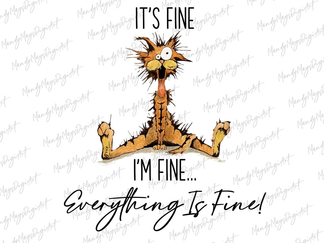 Stressed Cat Svg Cut File and Sub - Design Space, Studio File, Cricut ...