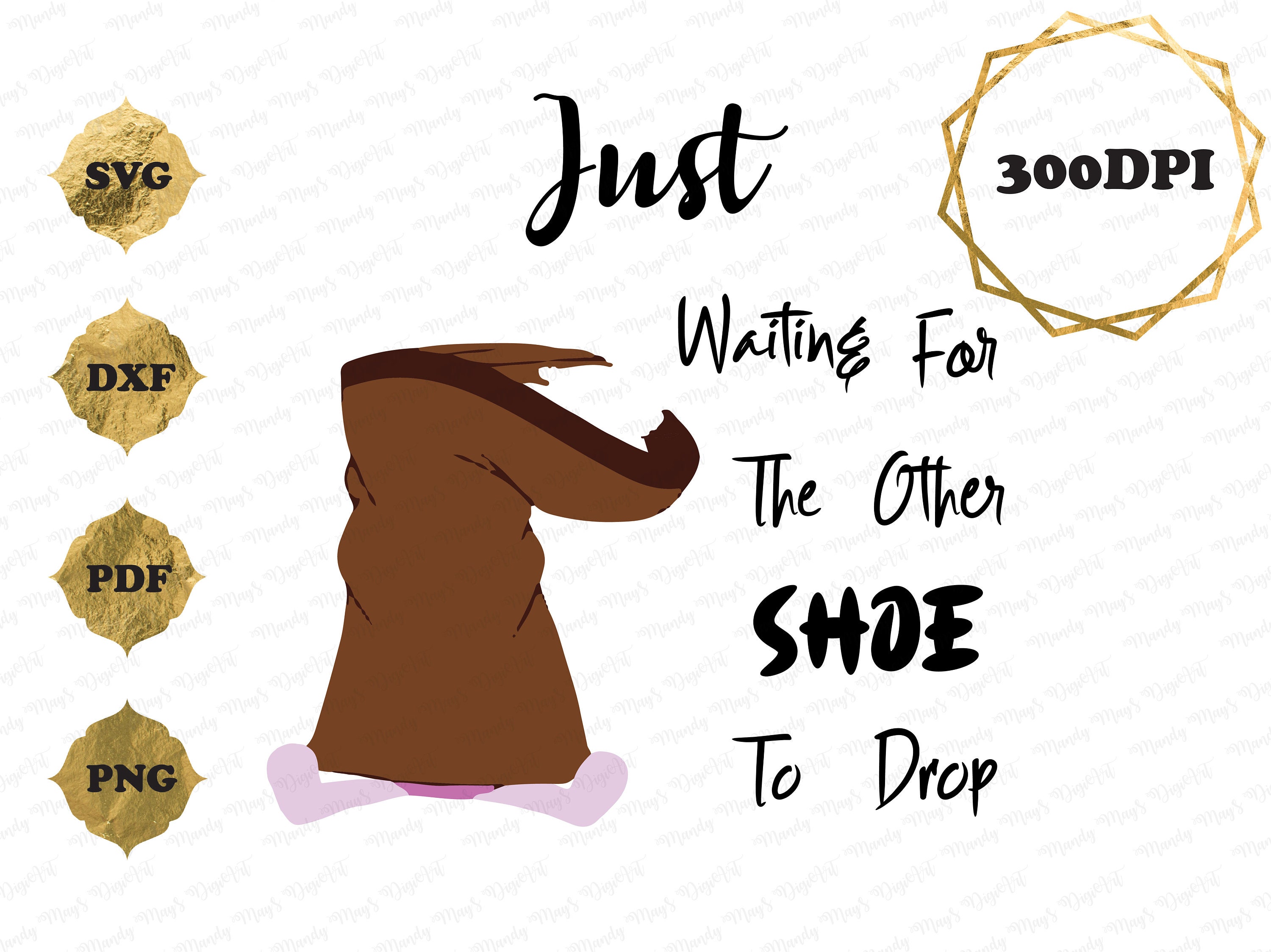 Just Waiting for the Other Shoe to Drop Funny and Cute Clipart ...