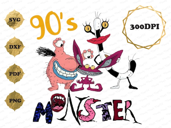 90s Monsters Sublimation clipart fan art design della - Etsy Italia